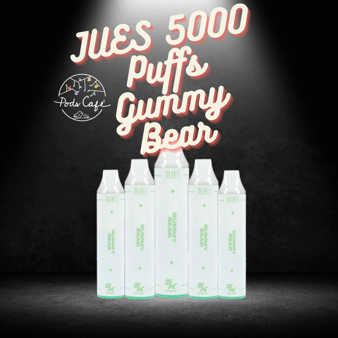 รีวิวพอตใช้แล้วทิ้ง JUES 5000 Puffs เยลลี่หมี หอม สูบฟิน